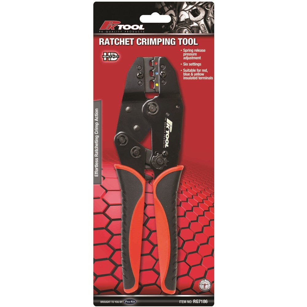 PK Tools Ratchet Insulated Terminal Crimping Tool 230mm 9” RG7186 – Tools.com Online Pty Ltd