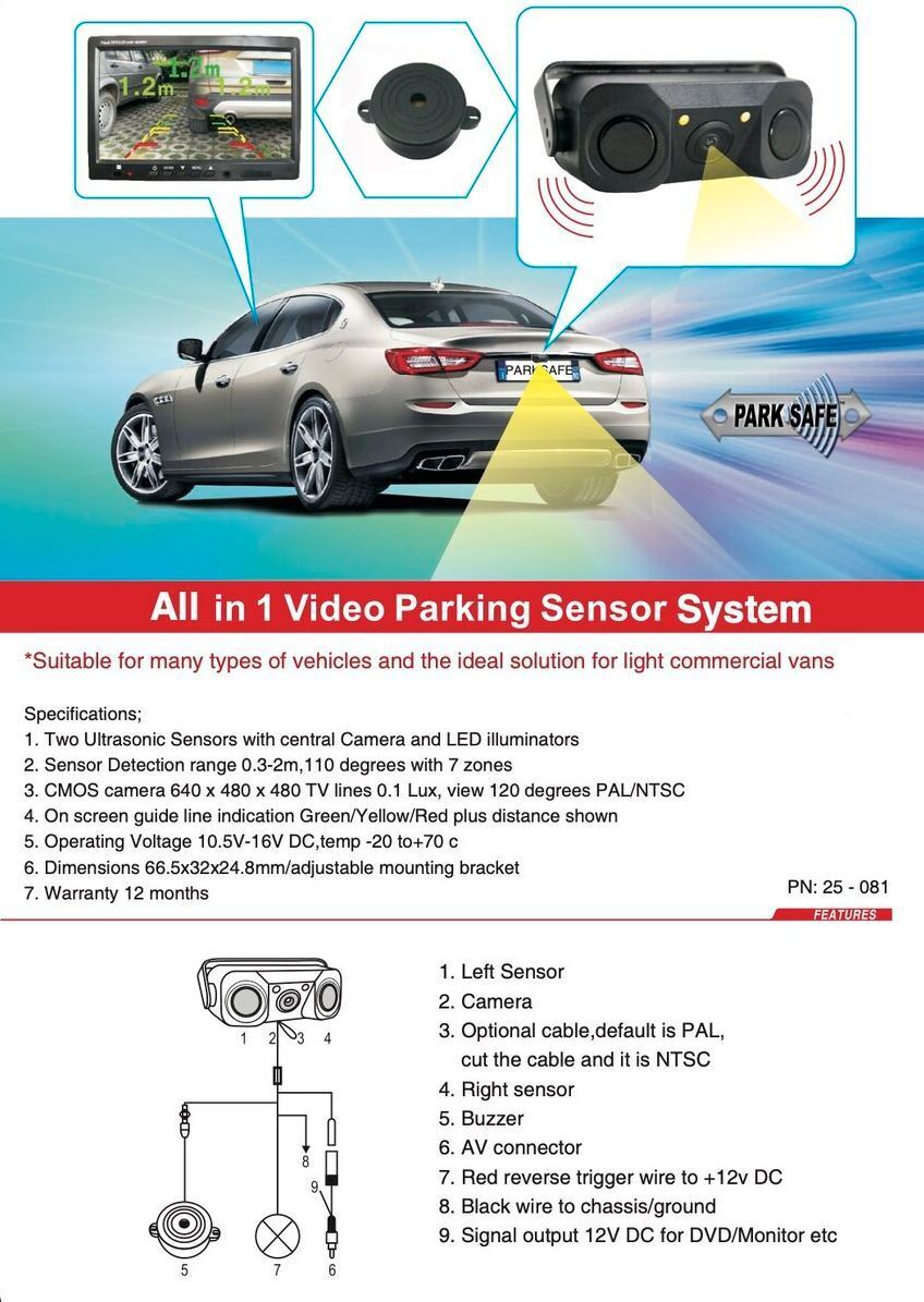 PARKSAFE All In One Reverse Camera & Parking Sensor Kit – Tools.com ...