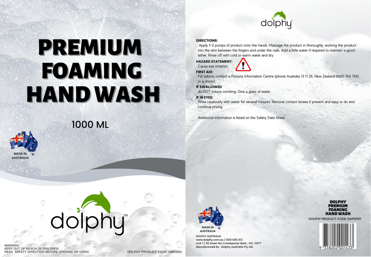 Dolphy foaming hand soap 1000ml (pack of 6) – Tools.com Online Pty Ltd