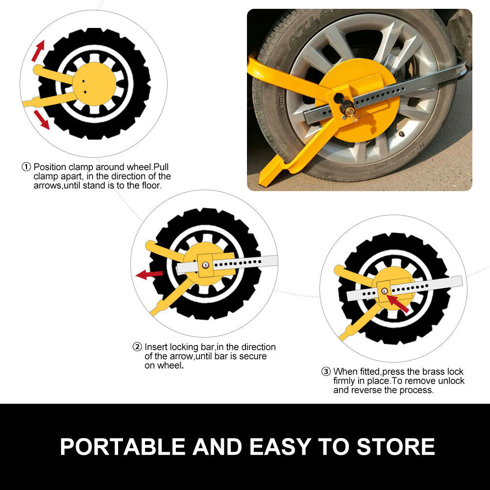 ATEM POWER Wheel Defender Lock Clamp 13" 14" 15" – Tools.com Online Pty Ltd