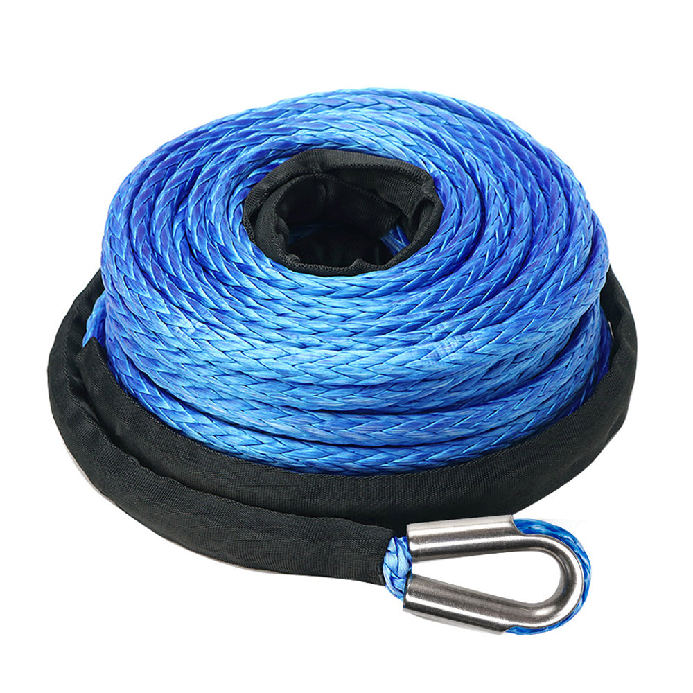 Fieryred 10MM x 30M Synthetic Winch Rope Dyneema SK75 Tow Recovery Rop ...